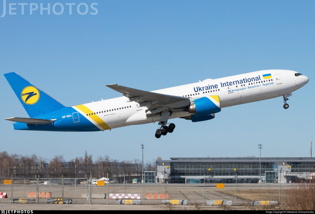 Tryzub Upgrade: Ukraine International Boeing 777-200ER UR-GOA by JC ...